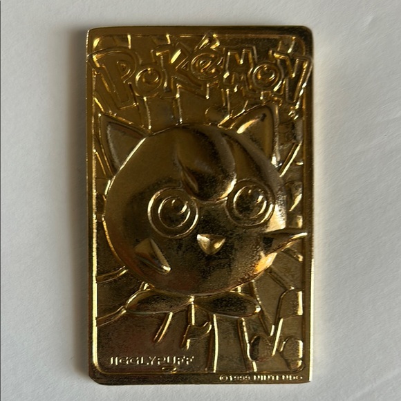Nintendo | Toys | Gold Pokmon Jigglypuff Card | Poshmark